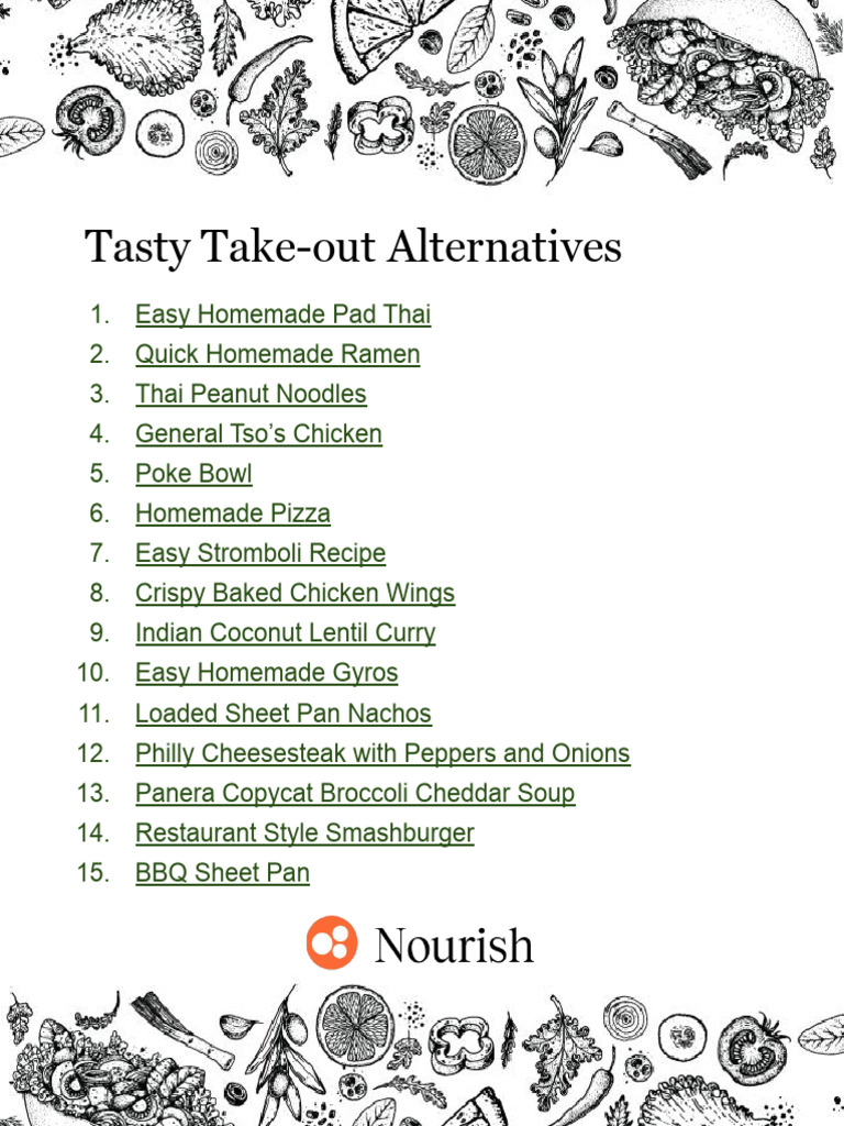 Delicious Homemade Take-out Recipes | PDF