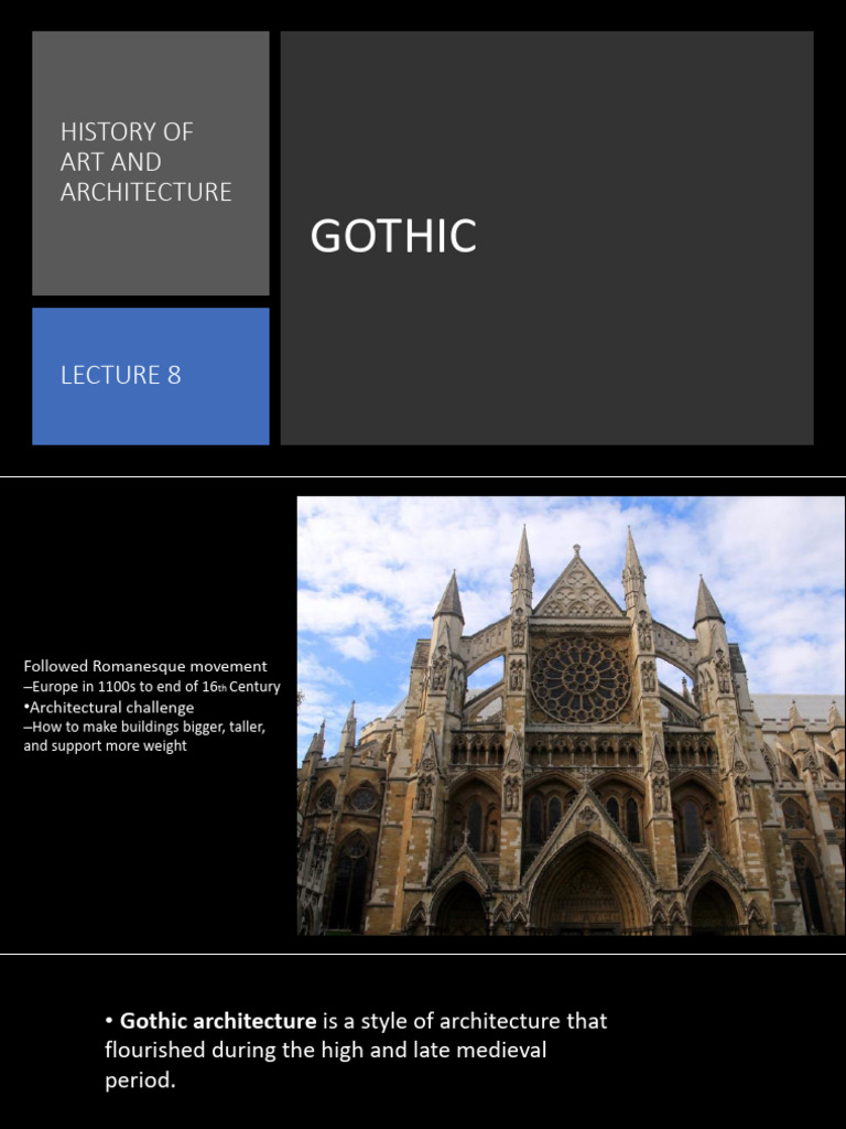 Gothic history of art and architecture | PDF | Gothic Architecture | Vault (Architecture)