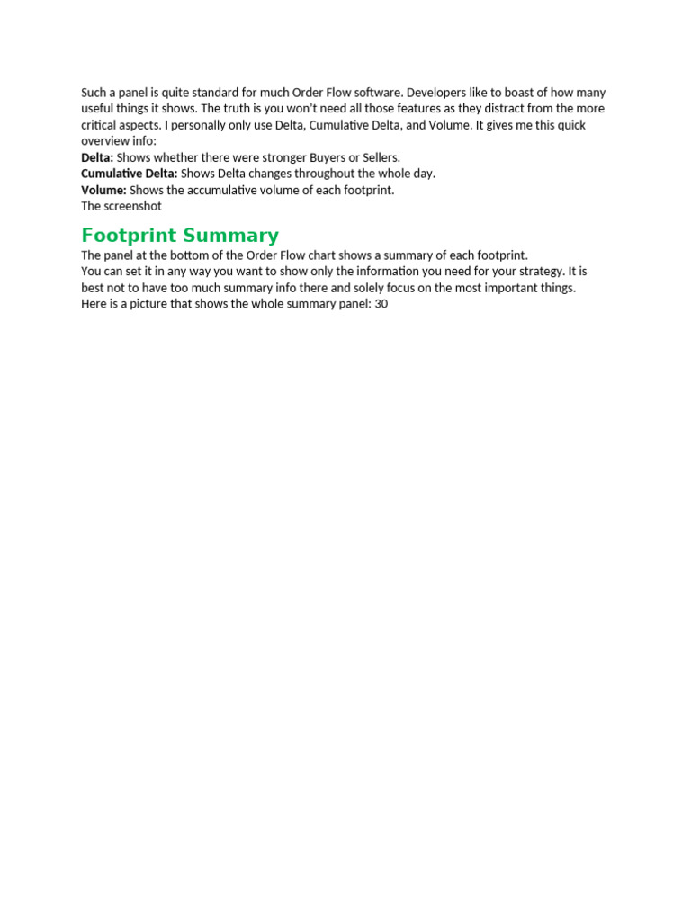 Essential Footprint Order Flow Insights | PDF
