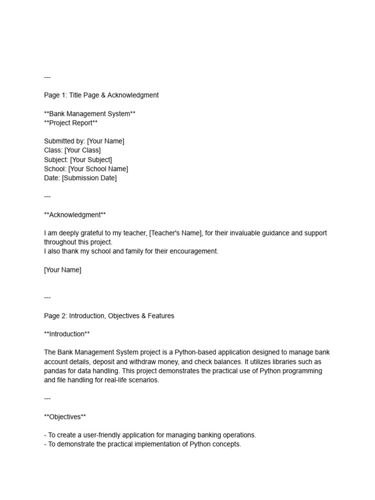 Bank Management | PDF