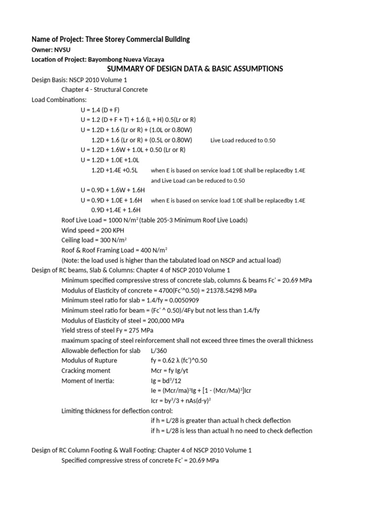 Design COMPUTATIONS FOR 3 STOREY | PDF | Truss | Stress (Mechanics)