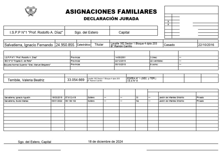 5 Formularios de Asignaciones Fliares Unificado-2 | PDF