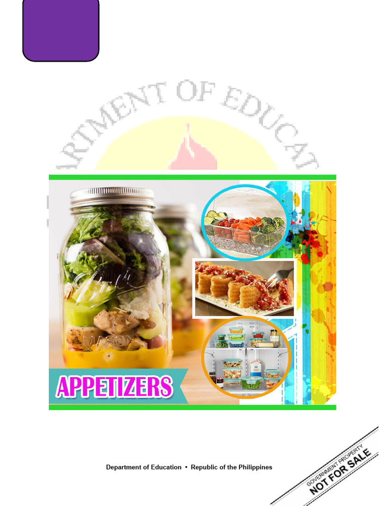 TLE G 9 Module 6 Cookery Lesson 6 Store Appetizers | PDF | Refrigerator | Food Storage