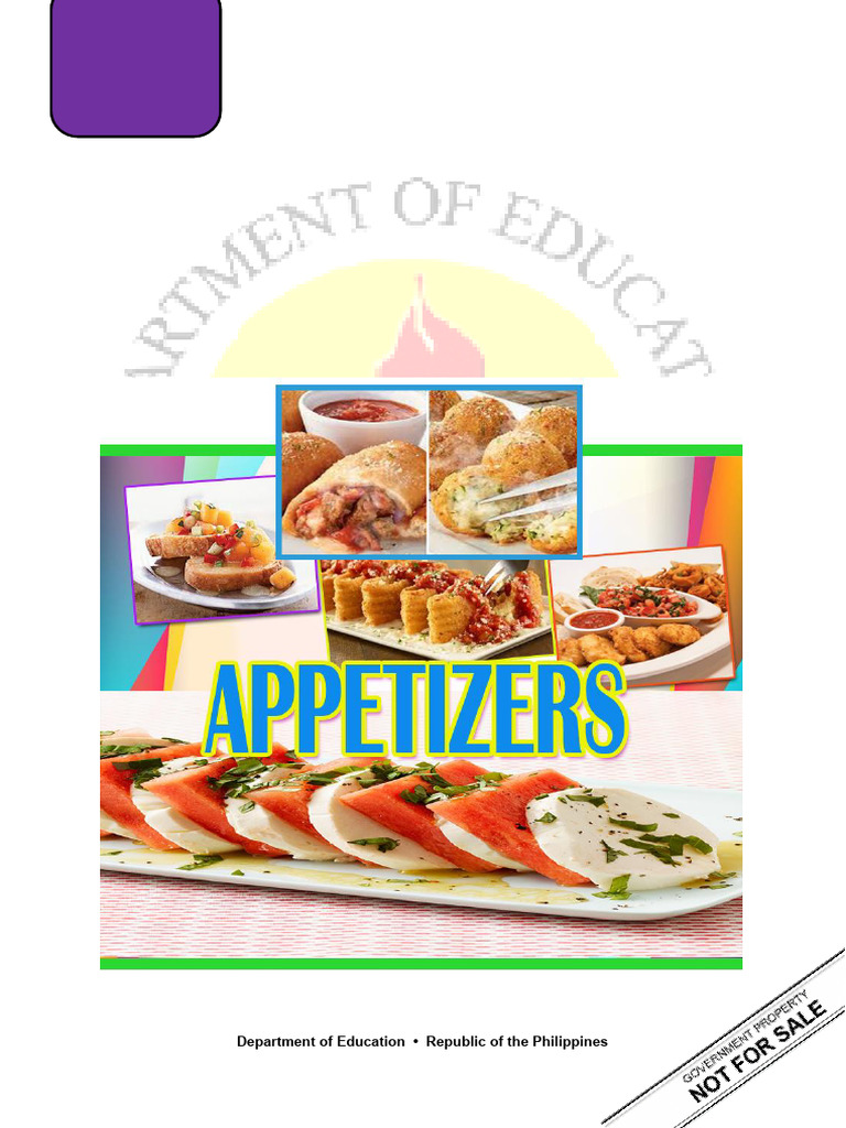 TLE G 9 Module 4 Cookery Lesson 4 Prepare A Range of Appetizers Marilou ...