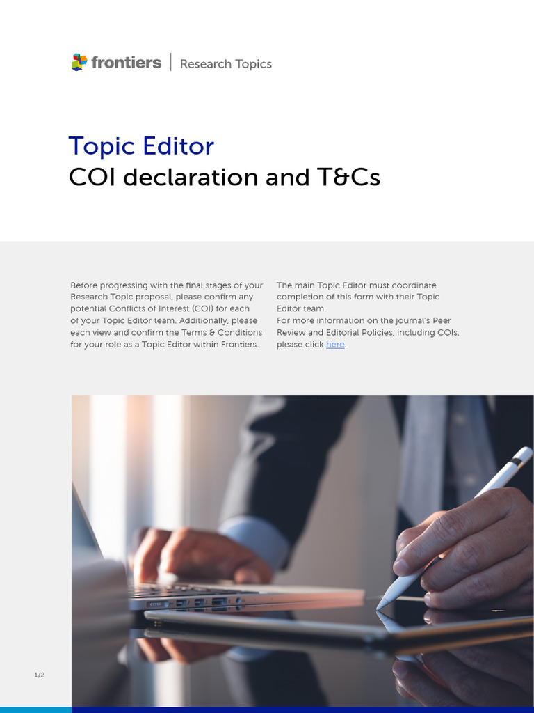 COI Declaration and T&Cs Form - 31.10.24 | PDF