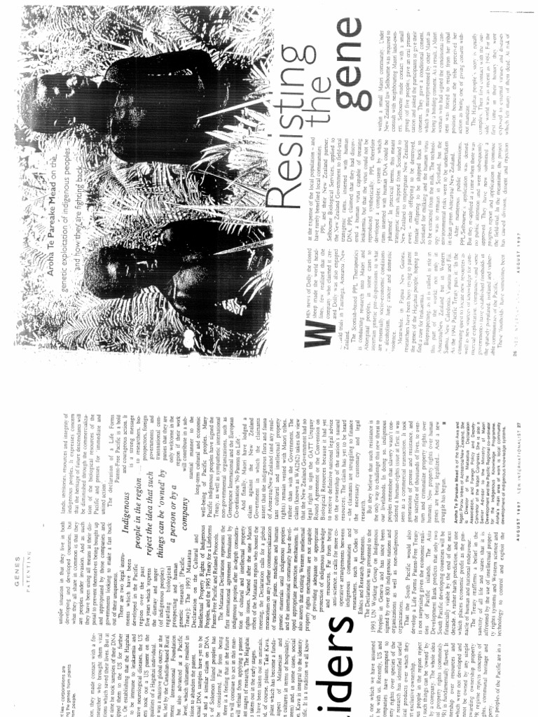 Resisting the gene raiders | PDF