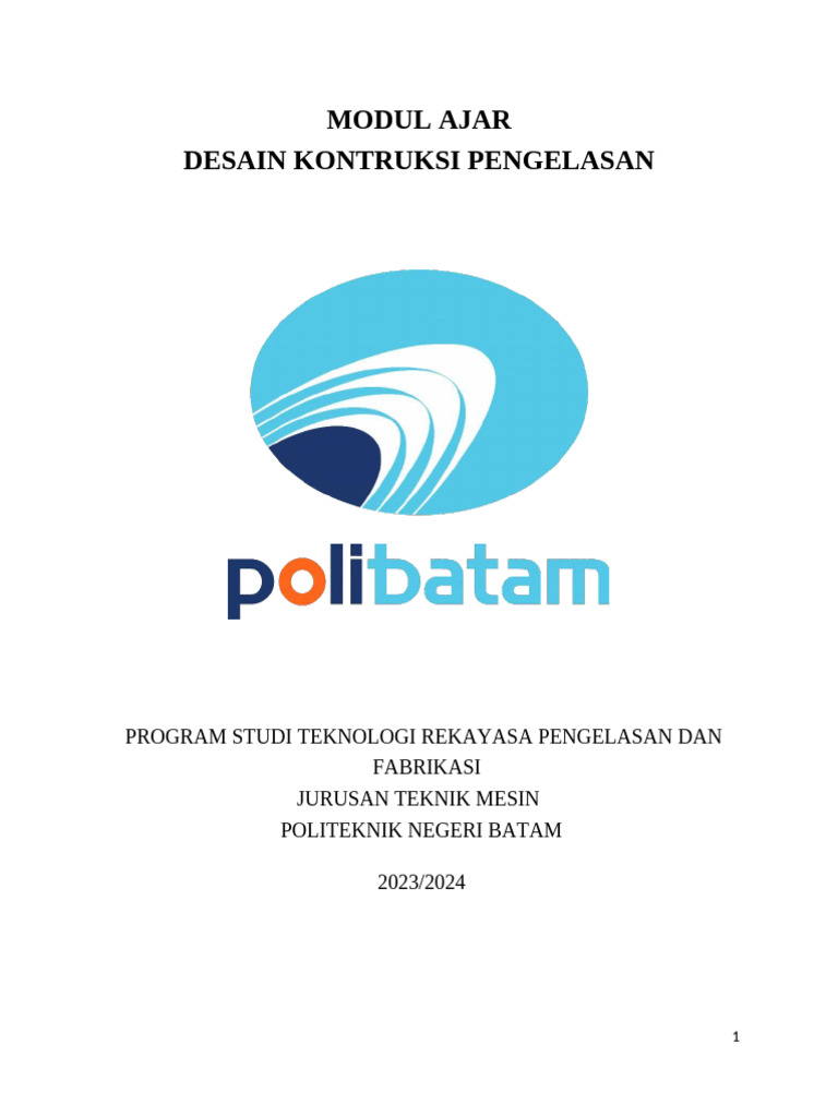 Modul Ajar Desain Kontruksi Pengelasan | PDF