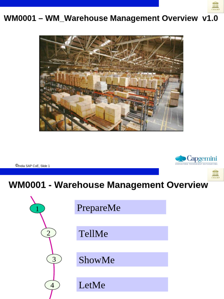 WM0001 WM 1 Warehouse Management Overview V1.0 (1) - Copy | PDF | Warehouse | Logistics