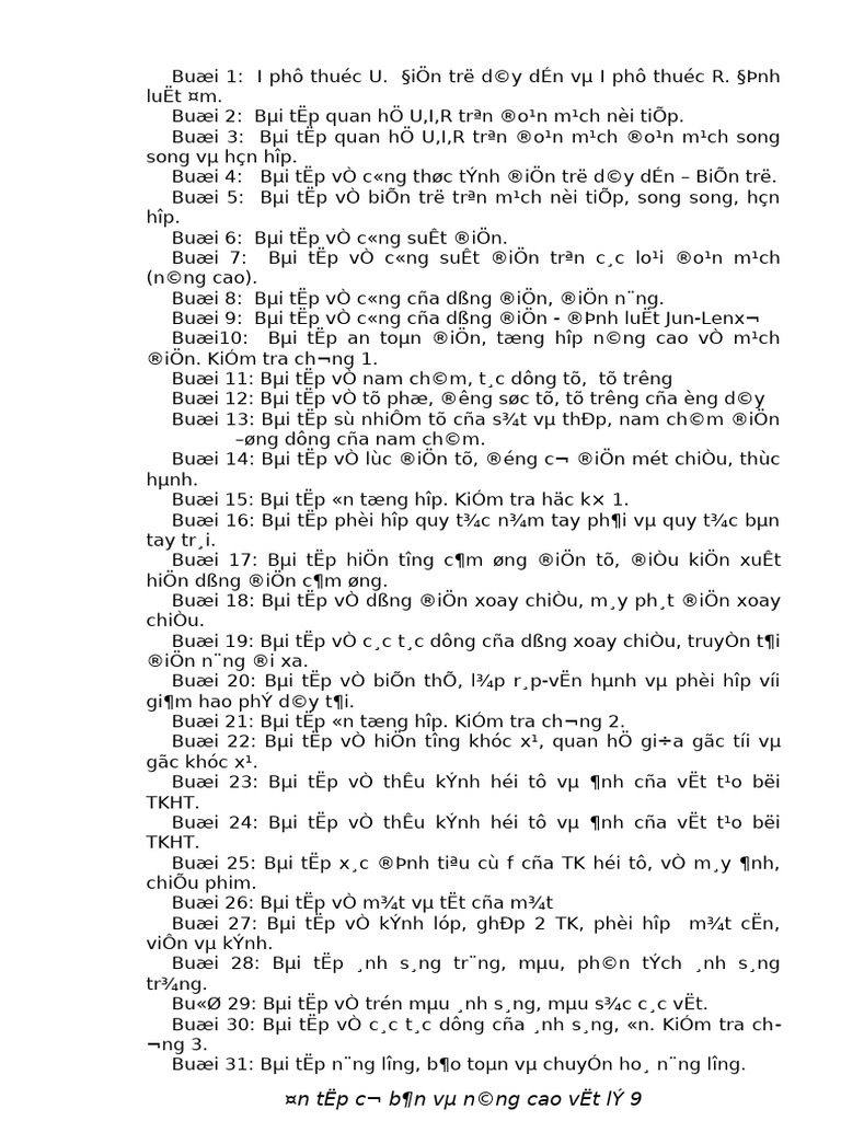 On Tap Co Ban Vat Ly 9 | PDF