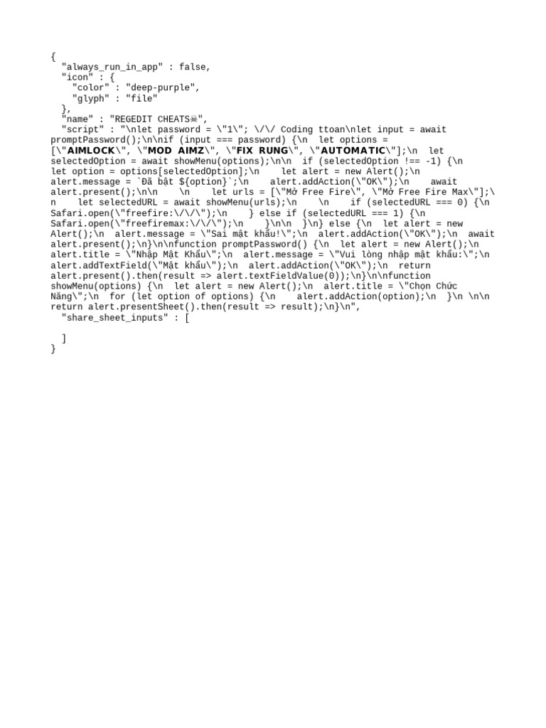 REGEDIT CHEATS ? .Scriptable | PDF