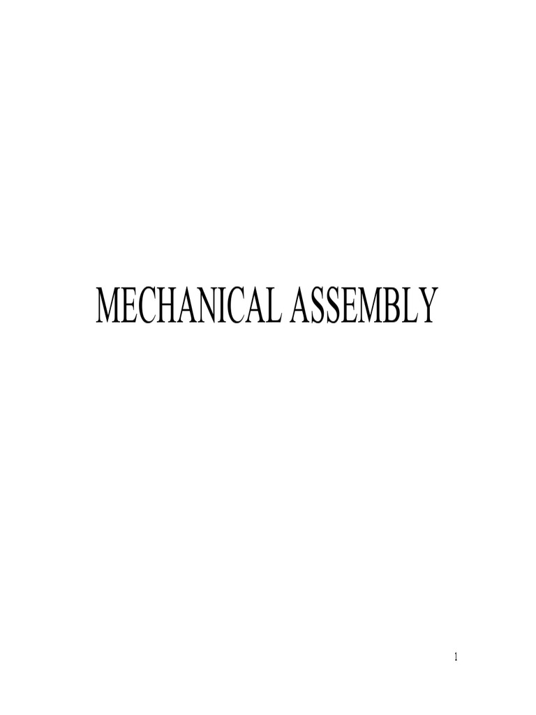 Mechanical Assembly Modeling Techniques | PDF | Perpendicular ...