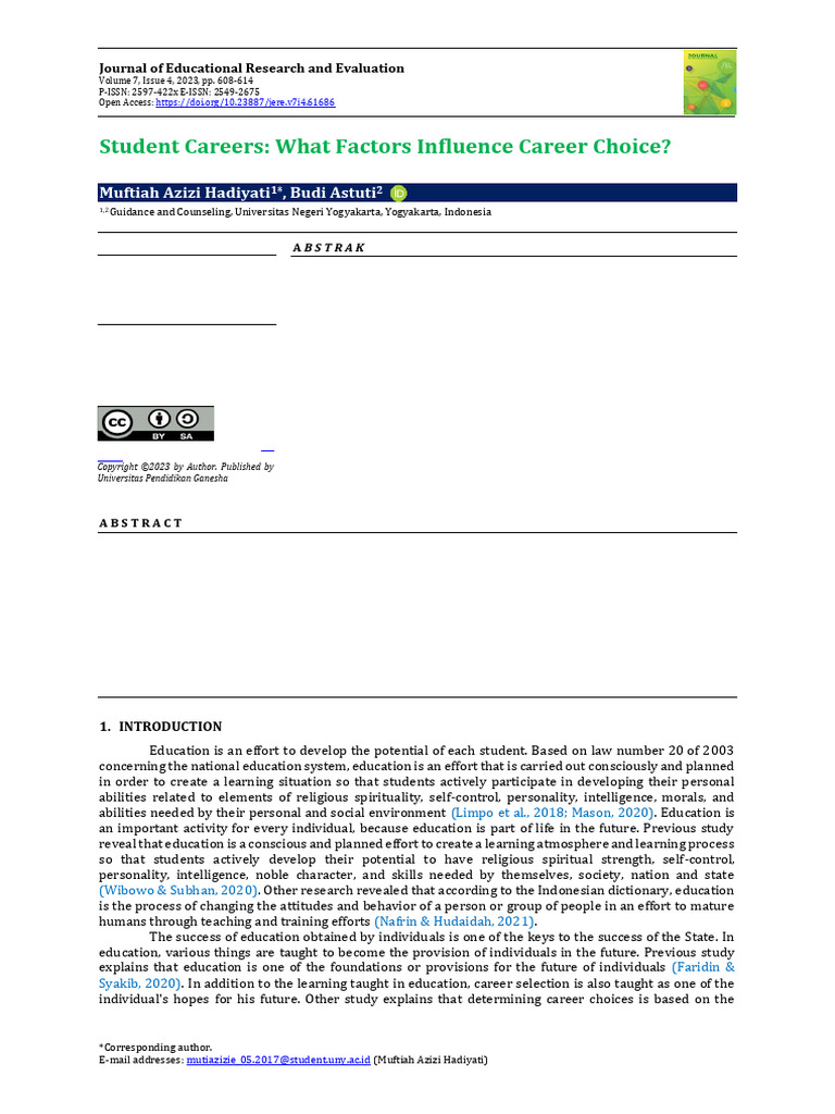Student Careers What Factors Influence Career Choi | PDF | Data ...