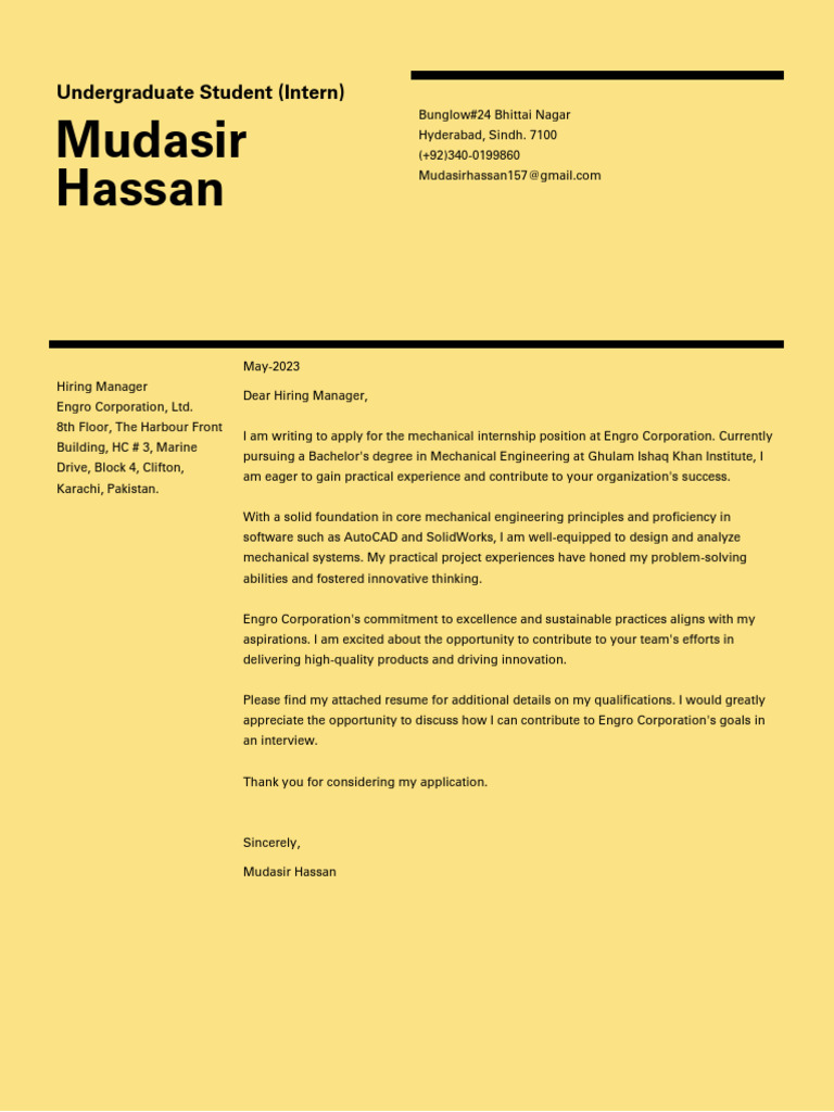 Coverletter 251 | PDF