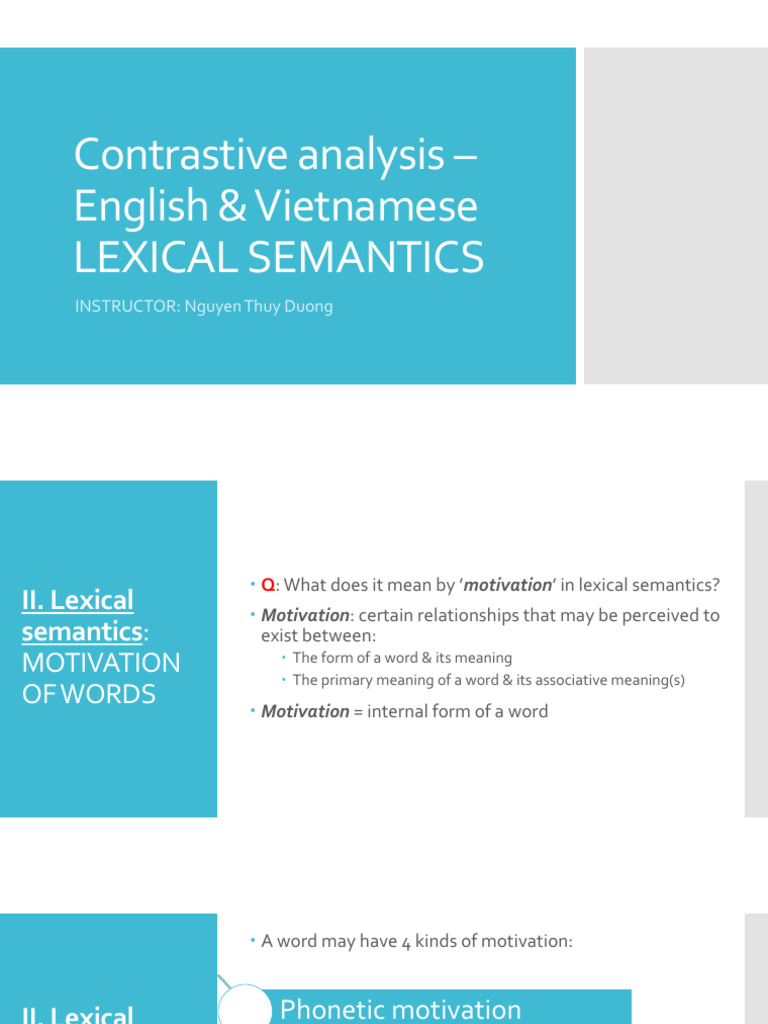 Lexical contrastive analysis [2] | PDF | Lexicon | Word