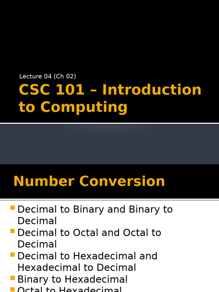 ICT Lecture 04 | PDF | Decimal | Notation