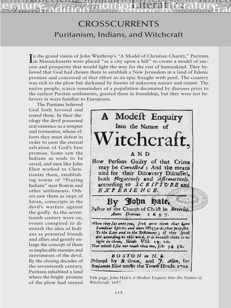 PURITANISM AND WITCHCRAFT | PDF