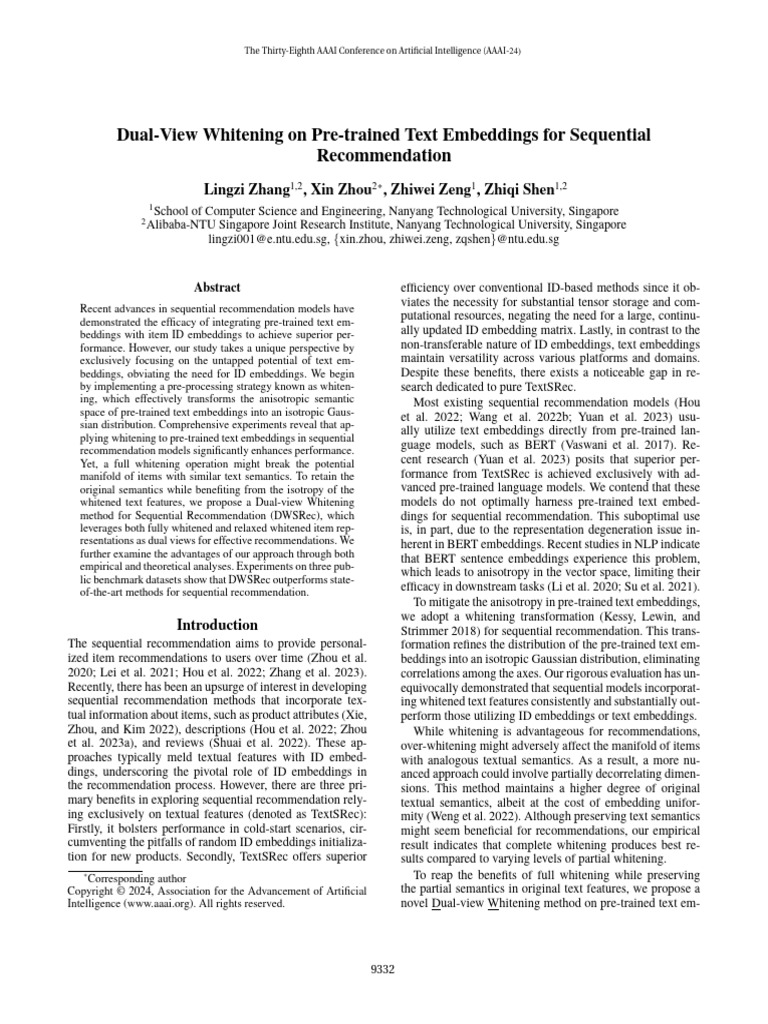 Technical Paper On Sequential Recommendation | PDF | Principal Component Analysis | Applied ...