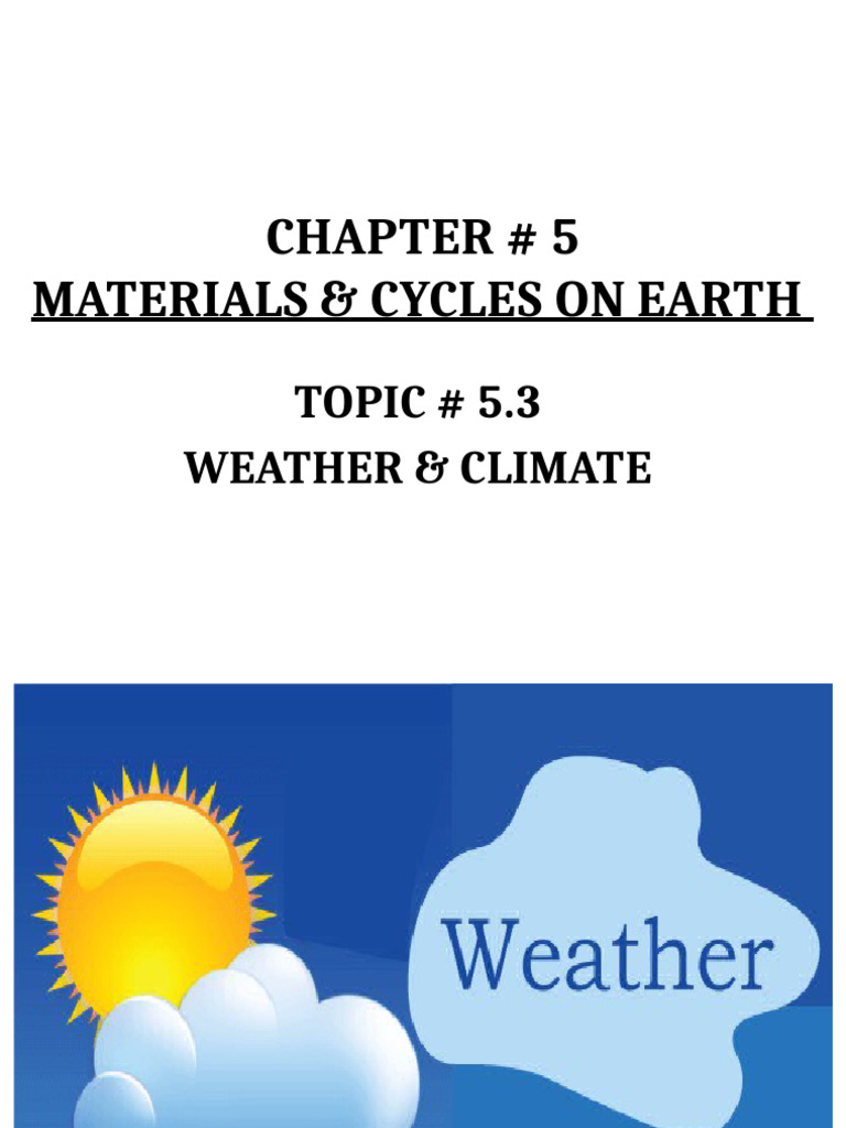Understanding Weather and Climate Basics | PDF | Atmosphere | Weather