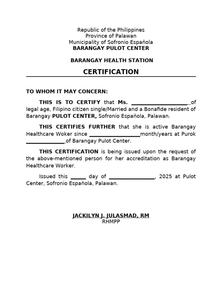 BHW Accreditation Certification Document | PDF