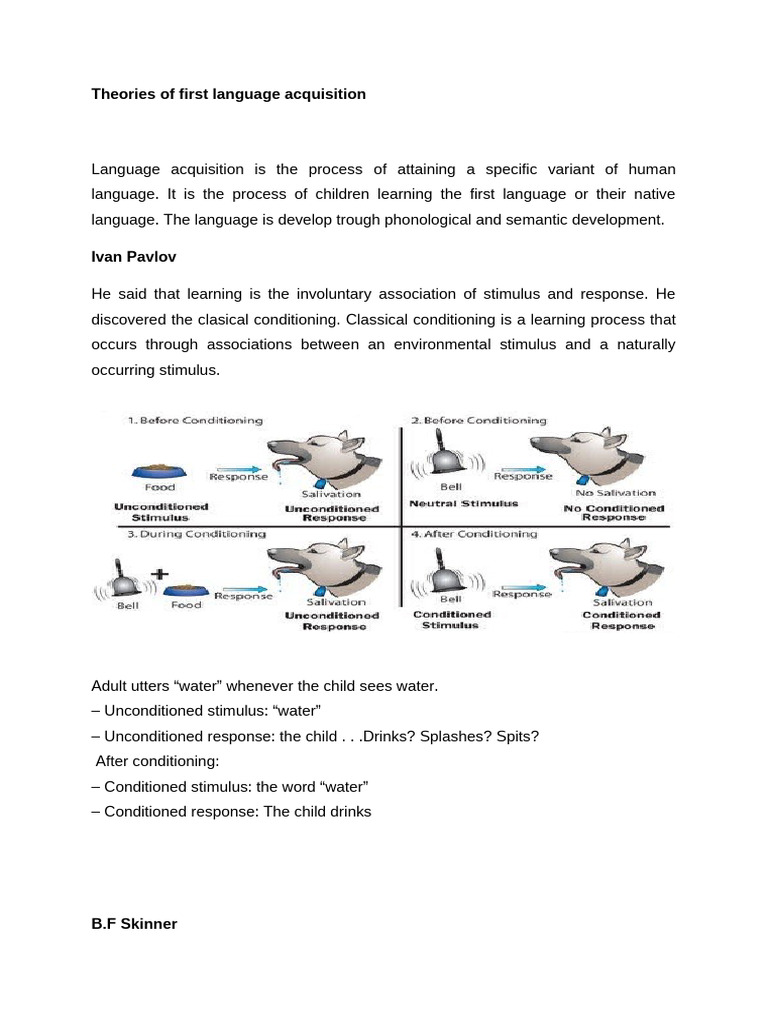 Week 2. Theories of First Language Acquisition | PDF | Language ...