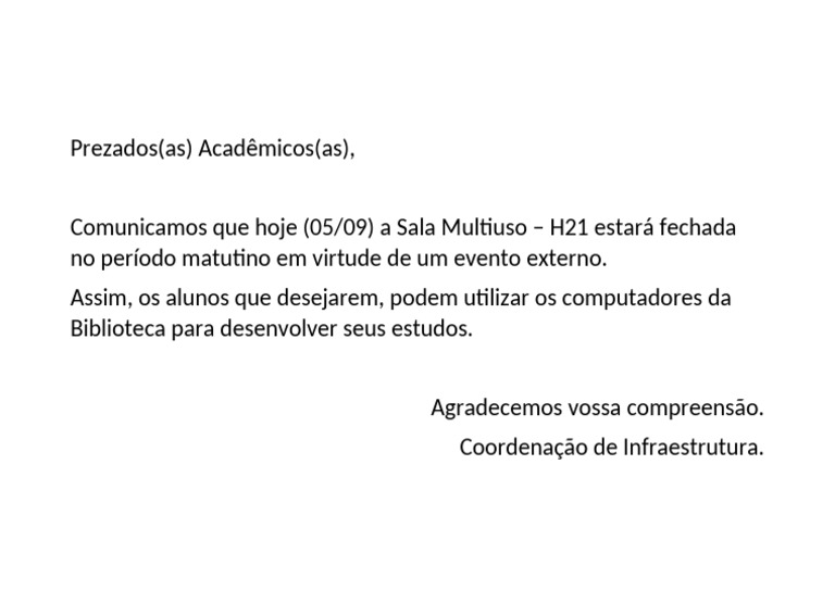 Modelo Comunicado | PDF