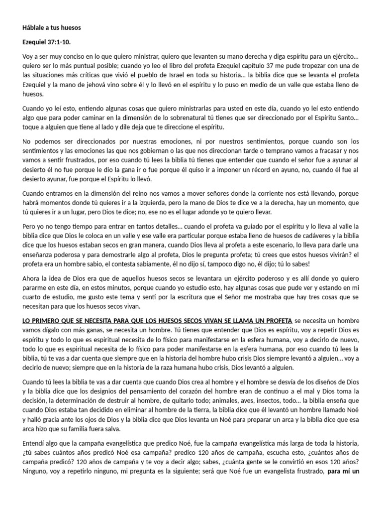 Háblale a tus huesos | PDF | Noé | Dios