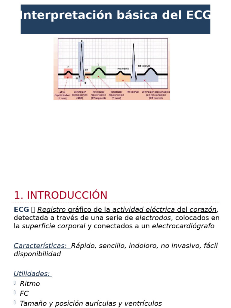 Guía Básica de Interpretación ECG | PDF | Corazón | Electrofisiologia