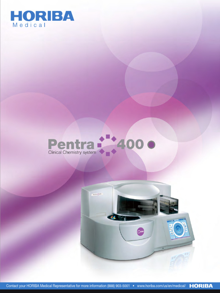 HORIBA Pentra C400 Clinical Chemistry System | PDF | Calibration ...