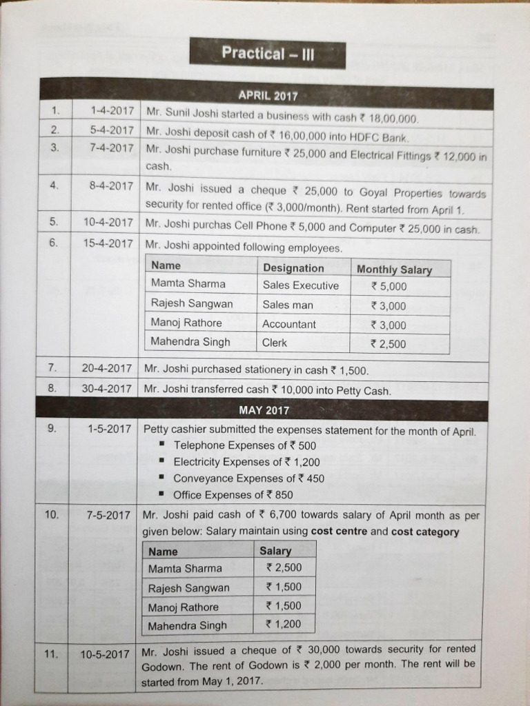 Tally Workbook Case Study - 3 | PDF