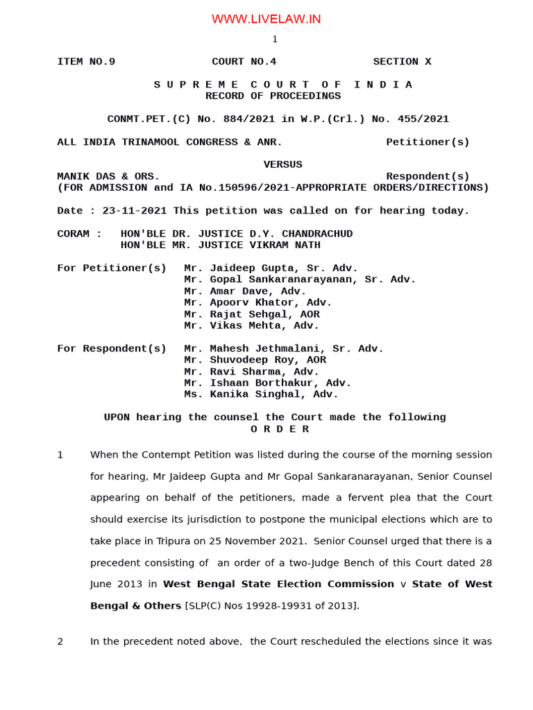 Aitc V Manik Das 23w 404607 | PDF | Police | Law Enforcement