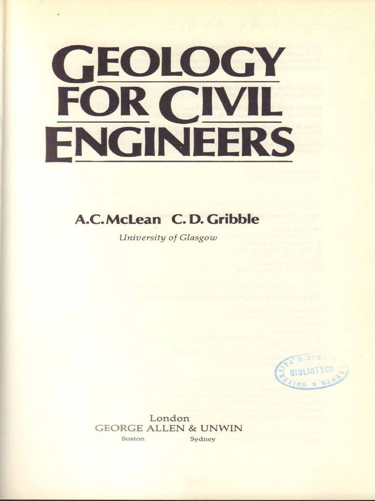 Geology For Civil Engineers | PDF | Rock (Geology) | Earthquakes