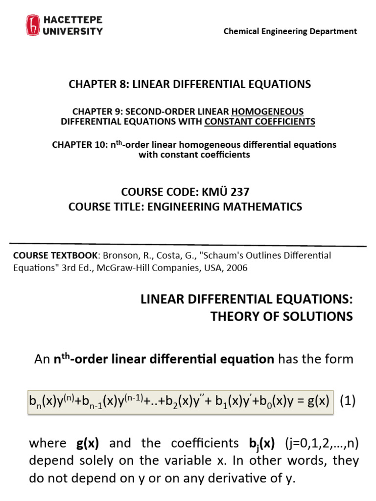 Chapter 8 Linear Differential Equations-3 | PDF | Differential ...