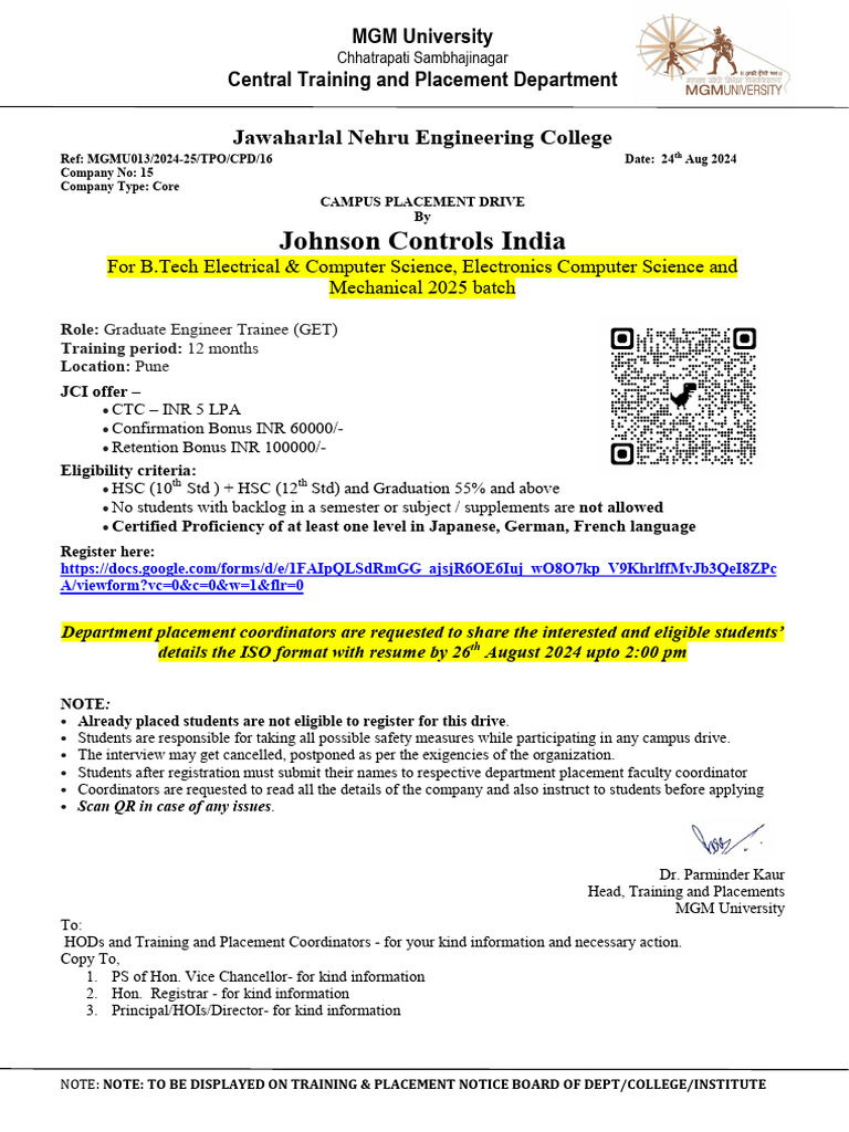 16 CPD 2025 Johnson Controls India | PDF