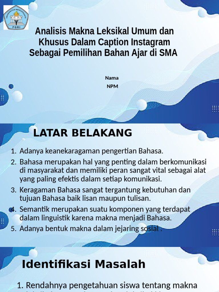Contoh PPT Sempro Kualitatif 2 | PDF