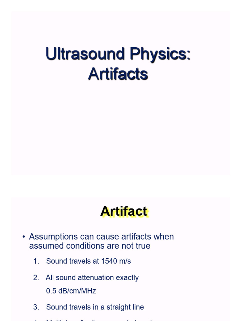 2012超音波假影Artifacts | PDF | Attenuation | Mirror