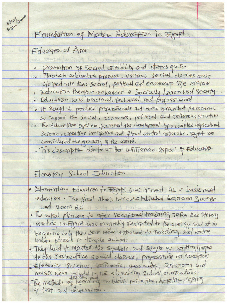 Ecb 2106 History of Education Notes 2 | PDF