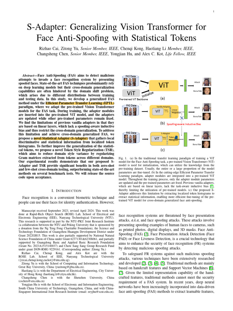 2024_Generalizing VT for Face Anti-Spoofing | PDF | Machine Learning | Artificial Intelligence