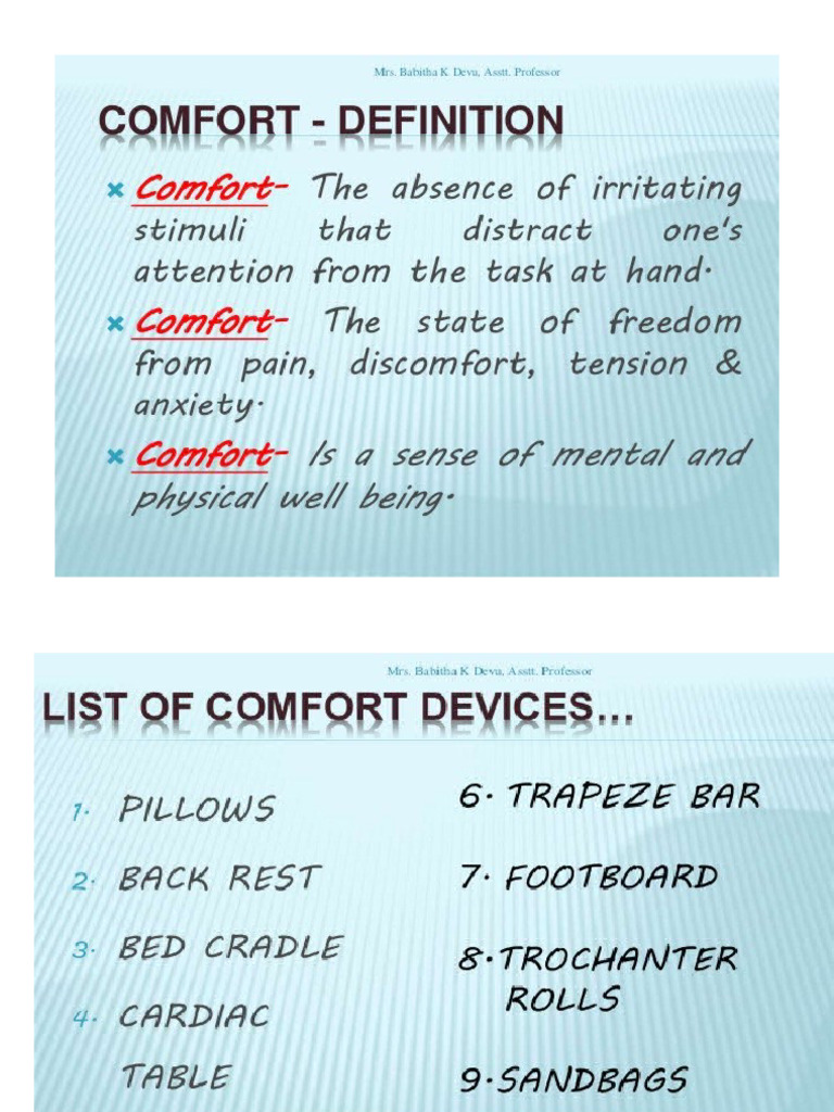 Comfort Device | PDF