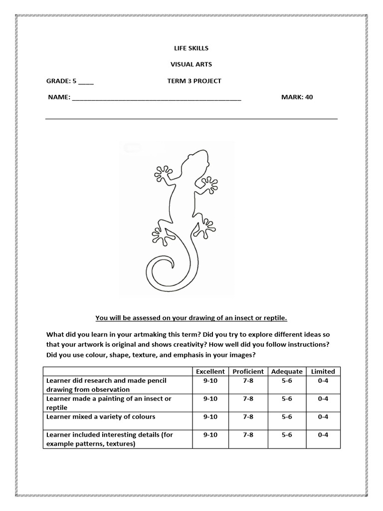 Visual Arts Cover Page | PDF