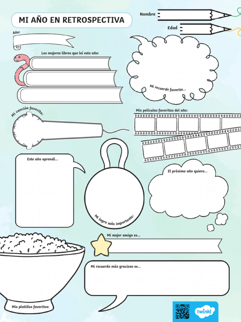 Sa Ds 1685240877 Hoja de Actividad Mi Ano en Retrospectiva Ver 1 | PDF