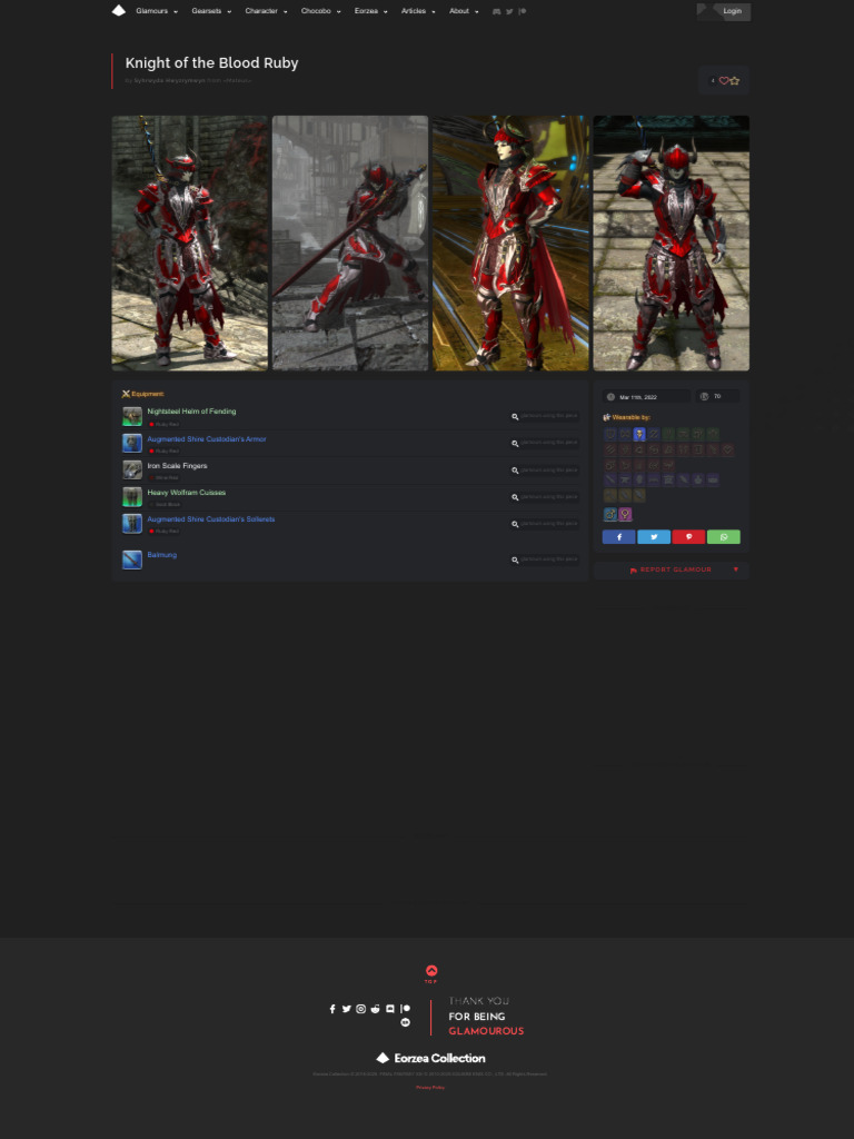 Knight of The Blood Ruby - Eorzea Collection | PDF | Japanese Games | Japanese Role Playing ...