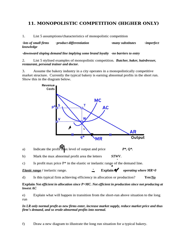 11 Monopolistic Competition (1) | PDF | Monopoly | Profit (Economics)