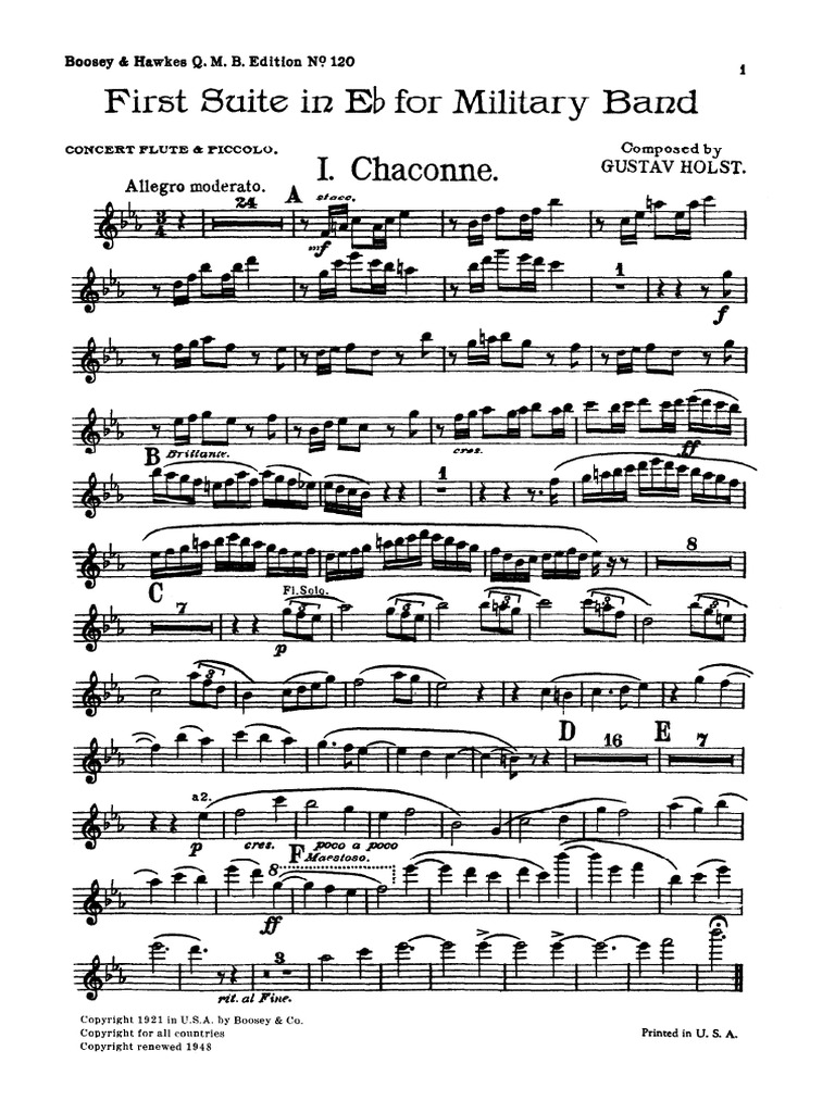 First Suite - Gustav Holst (BH) | PDF