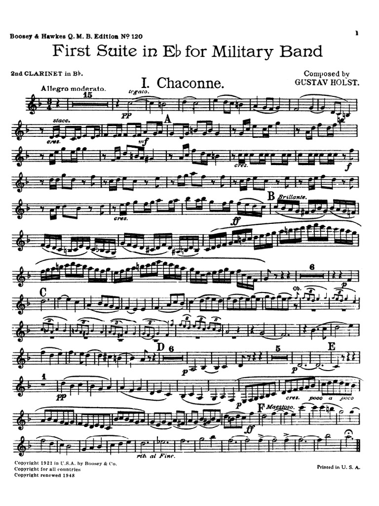 First Suite - Gustav Holst (BH) 2 | PDF