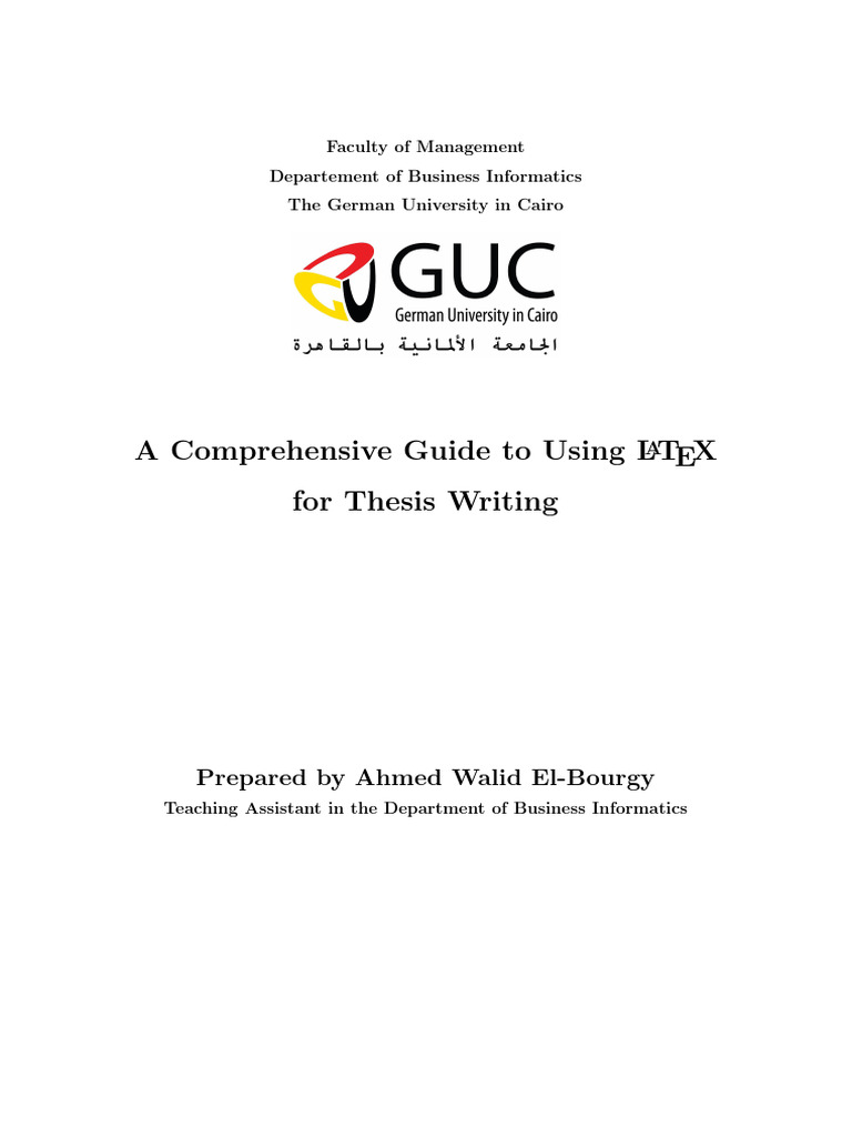 A Comprehensive Guide To Using LATEX For Thesis Writing | PDF | Planets ...