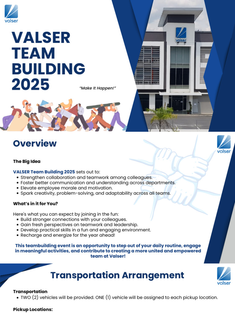 VALSER Team Building 2025 Event Details | PDF