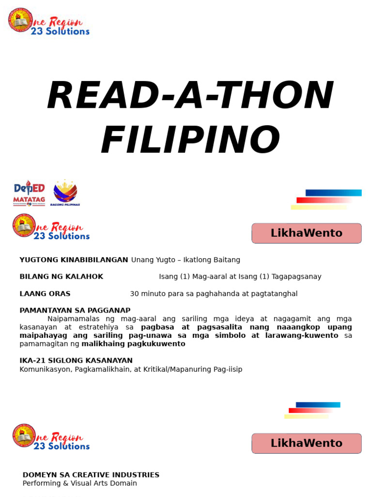 ReadAThon Filipino 2025 | PDF