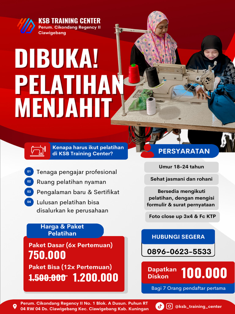 Brosur Pelatihan & Konveksi Ukar | PDF