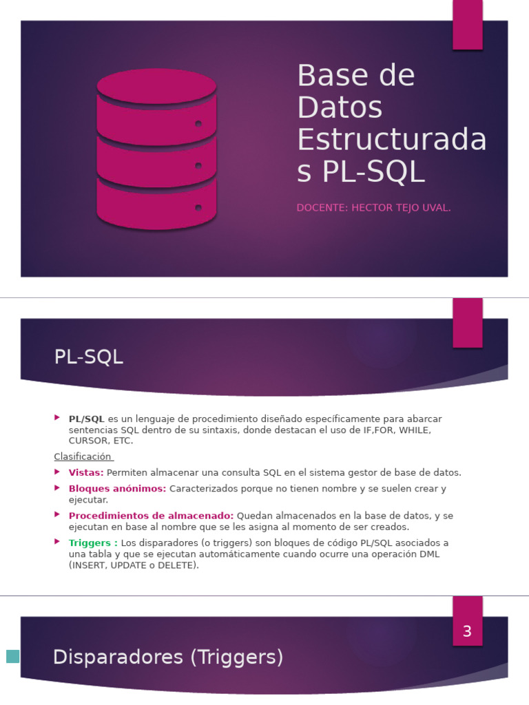 Ejemplo de Triggers en PL/SQL | PDF | SQL | Bases de datos
