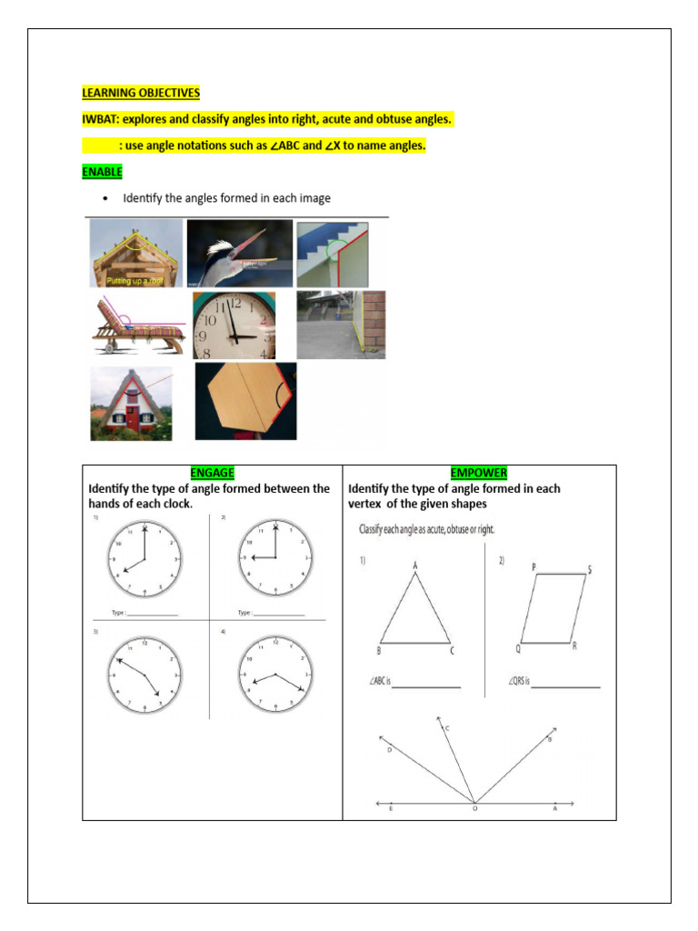 g5 Geometry NB Worksheets | PDF